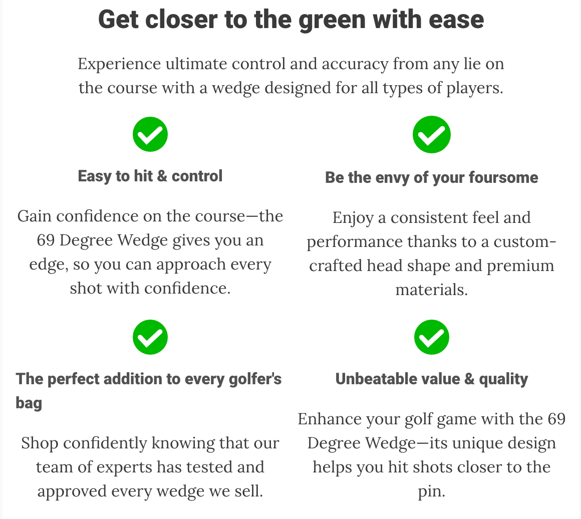 69 Golf - Home of the 69 Degree Wedge